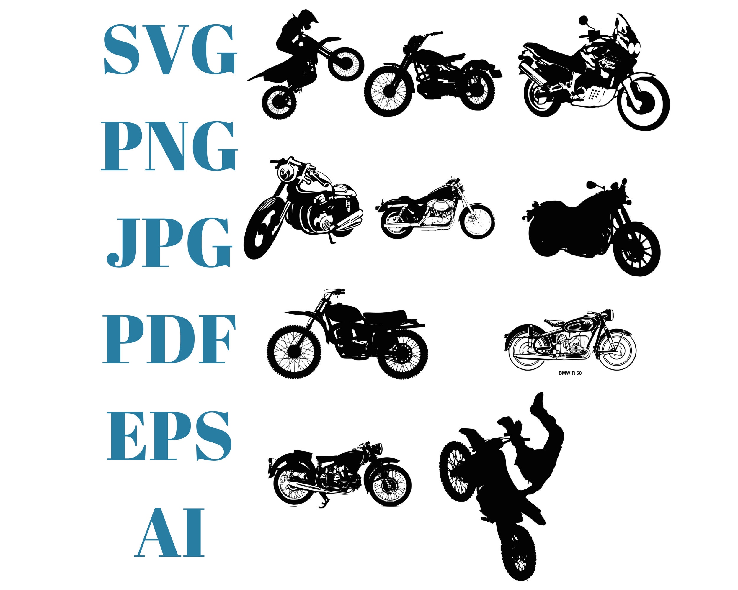 Motorcycle SVG | Motorcycle Digital File | Motor Bike Svg | Motorcycle ...