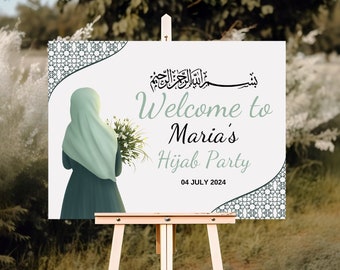 Hijab Party Invitation Sign Personalized Hijab Party Invites Hijab ...