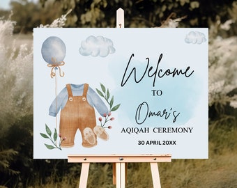 Personalised Aqiqah Sign Aqiqah Welcome Board Aqiqah Decor Muslim Baby ...