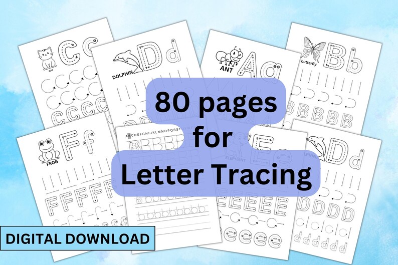 Tracing Alphabet Sheets Kindergarten Alphabet Upper and Lower Case ...