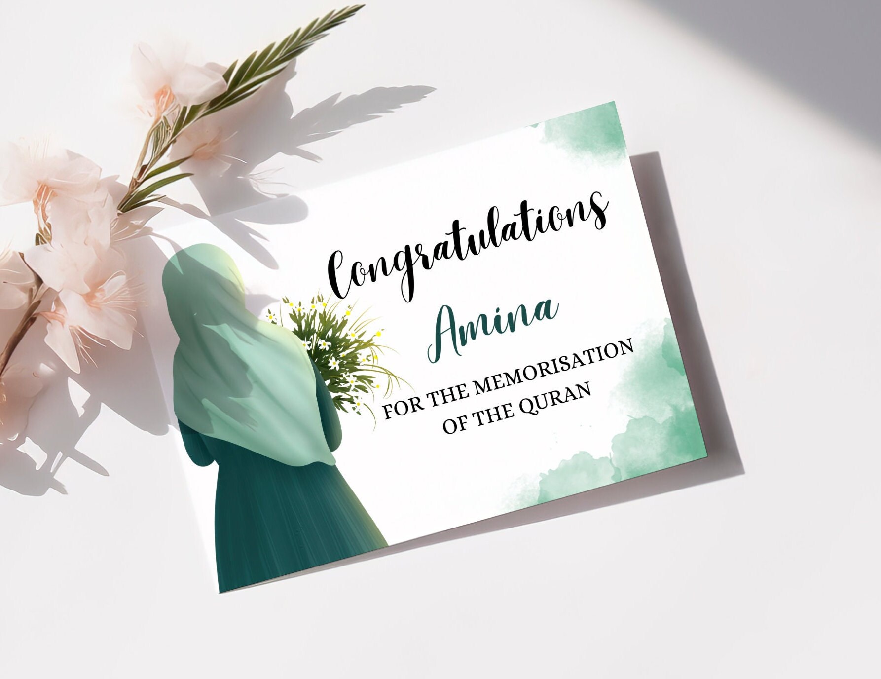 Hafiza Congratulation Card Gifts Quran Completion Hifz Personalized ...