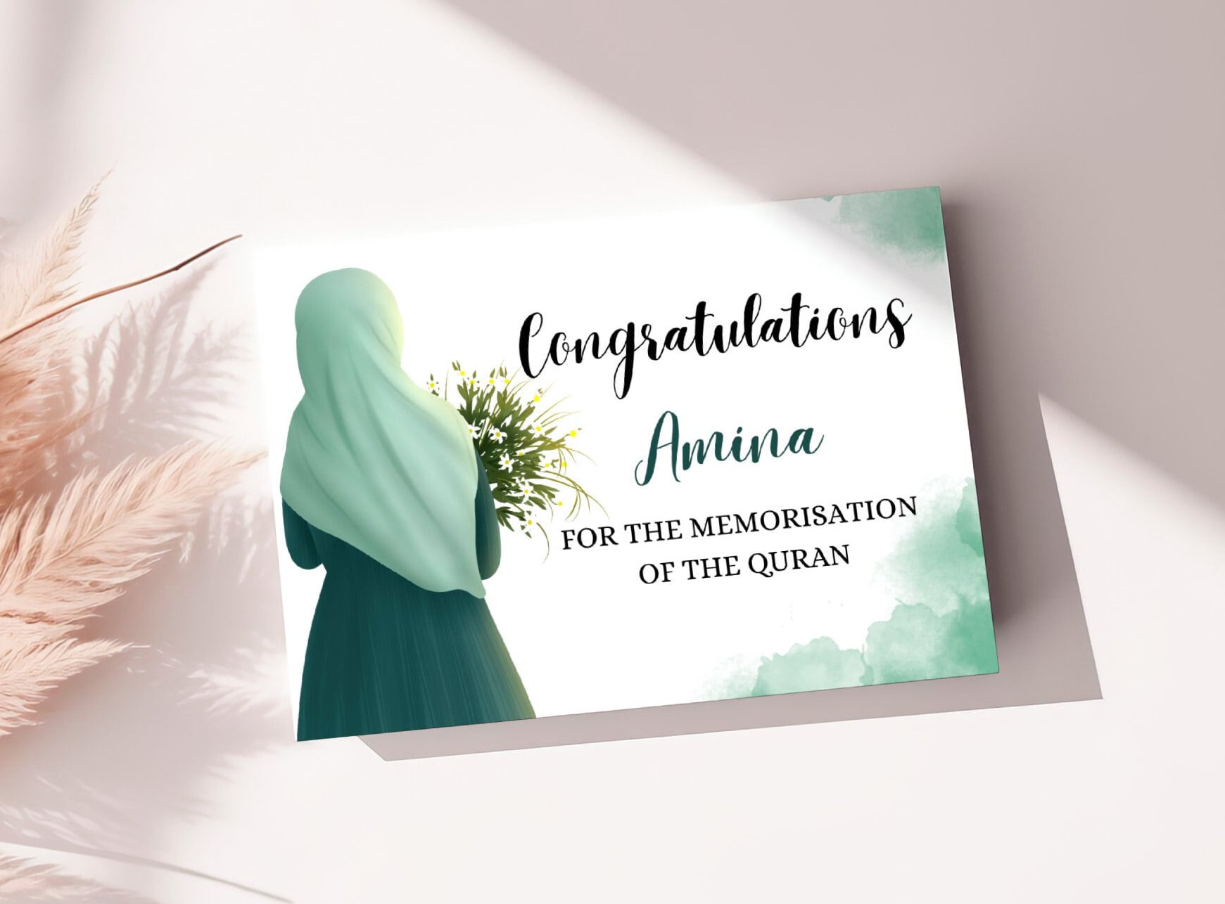 Hafiza Congratulation Card Gifts Quran Completion Hifz Personalized ...