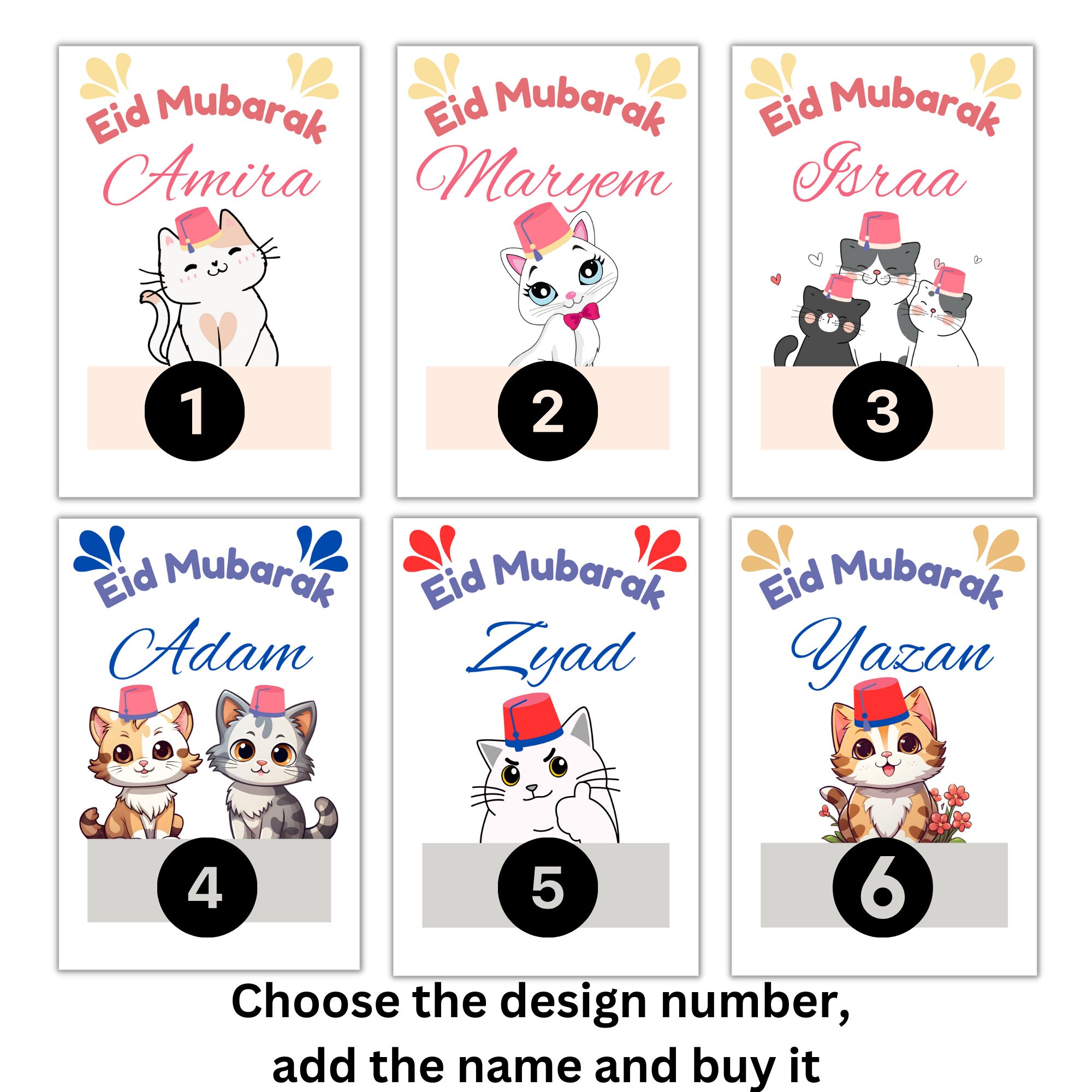 Eid Mubarak Money Card Personalized Greeting Money Card Printable Cute ...