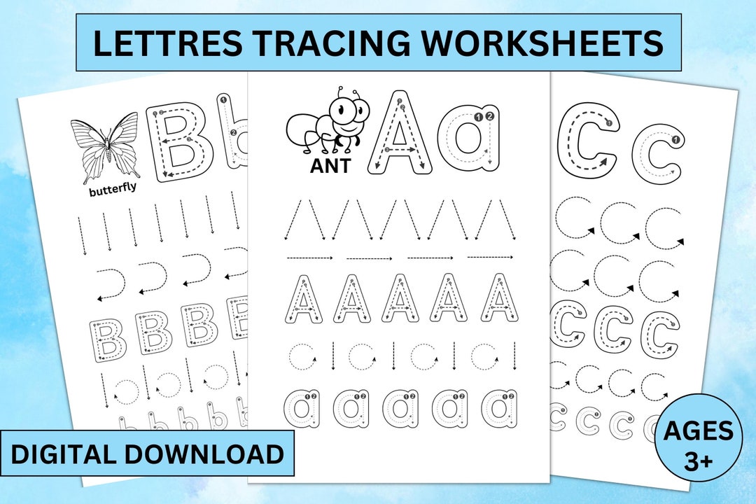 Tracing Alphabet Sheets Kindergarten Alphabet Upper and Lower Case ...