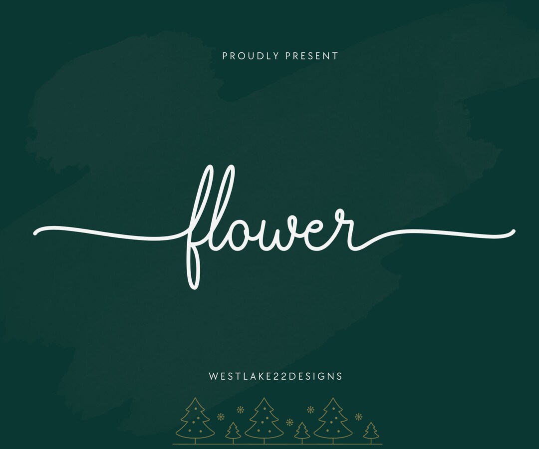 Script Font Glyphs Font Script Font With Long Tails - Etsy