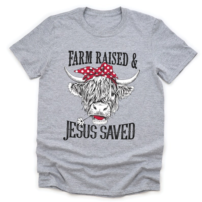 Farm Raised and Jesus Saved Shirt Design, SVG, PNG, Farm Tshirt Design ...