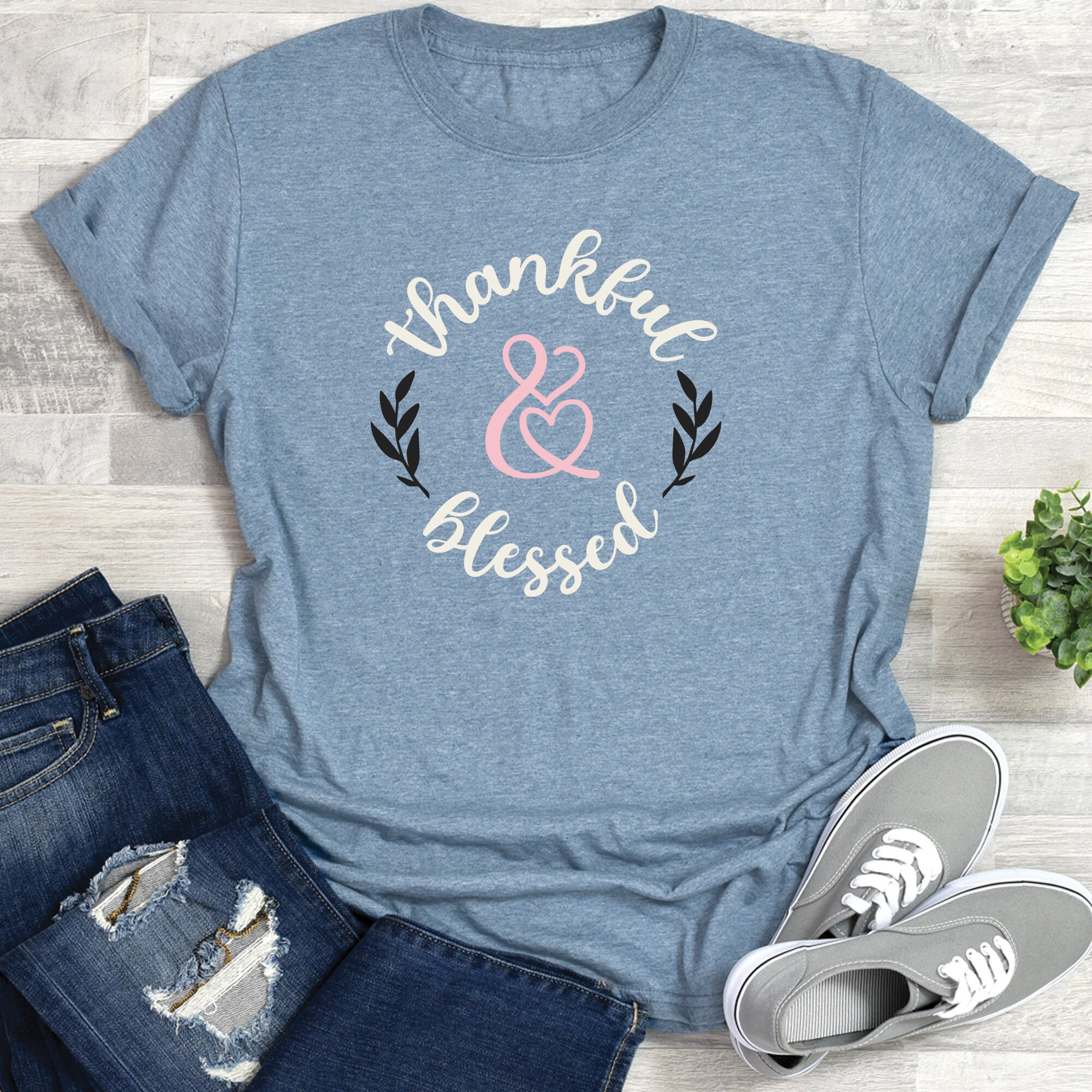 Thankful & Blessed Shirt Design, SVG, PNG, Thanksgiving Tshirt - Etsy