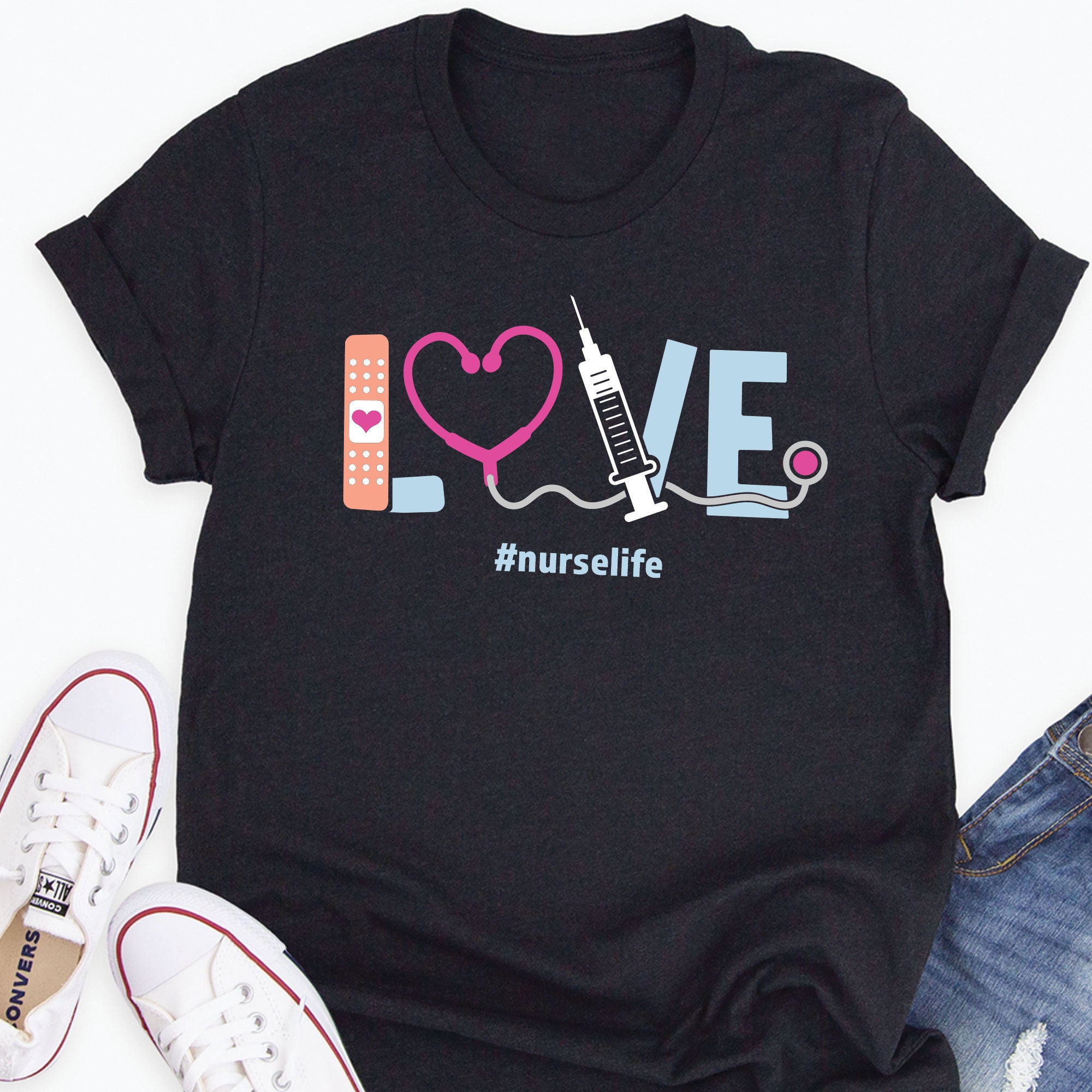 Love Nurse Life Shirt Design, PNG, SVG, Gift for Nurses, Nursing Tshirt ...