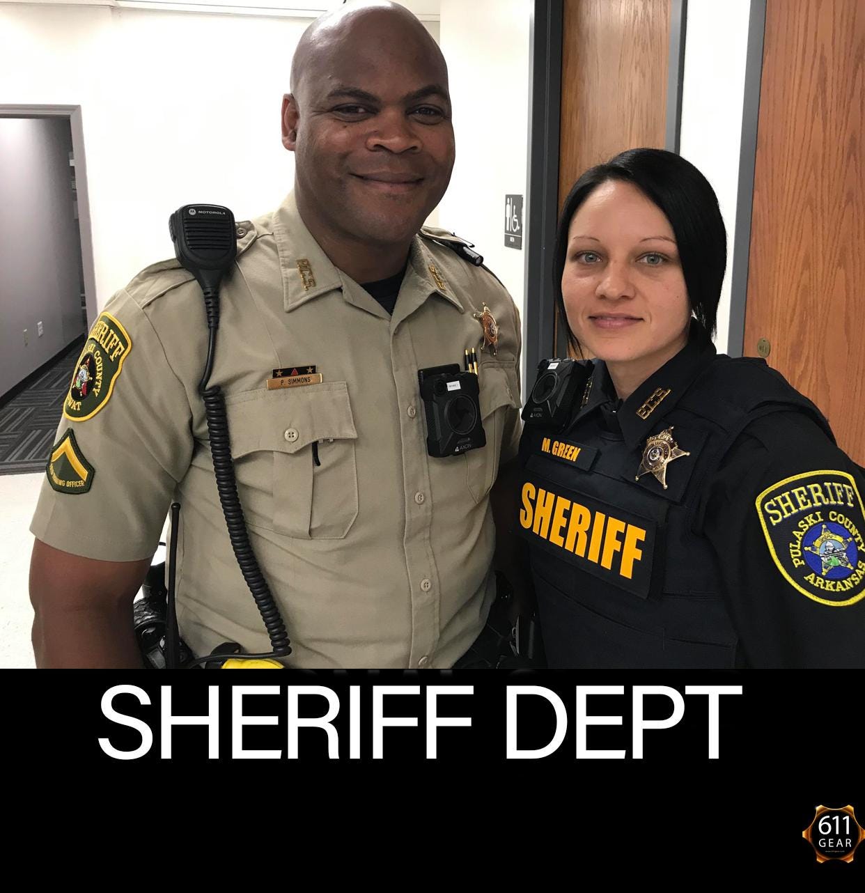 Sheriff Dept Badge Paracord Bracelet - Chocolate Brown With a Khaki ...