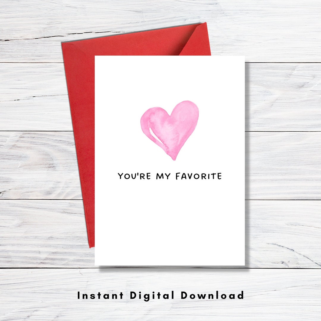Valentine’s Day Printable Card Listing - Instant Download - Digital ...