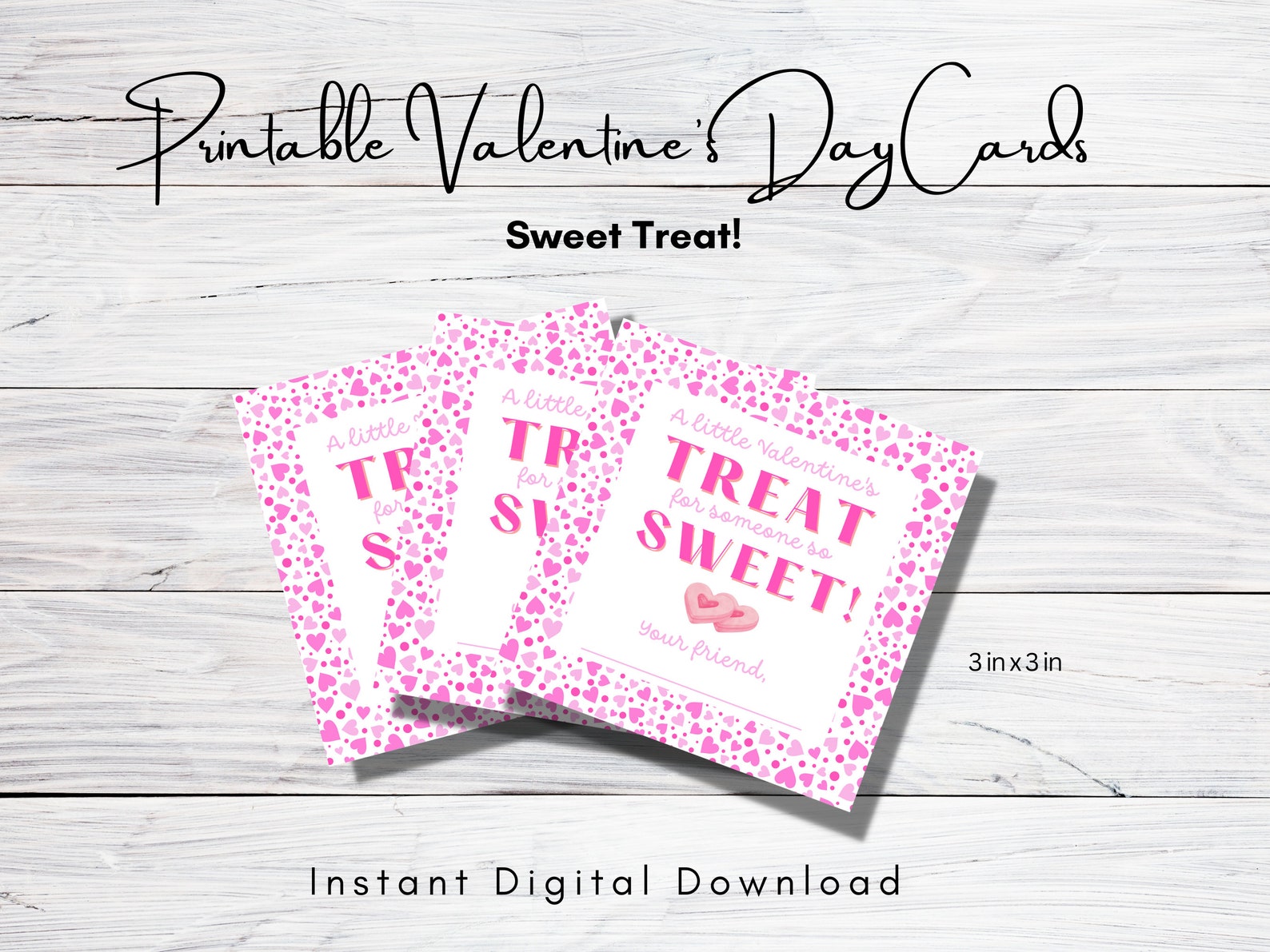 Printable Valentine's Day Cards - Instant Download - Digital Valentine ...