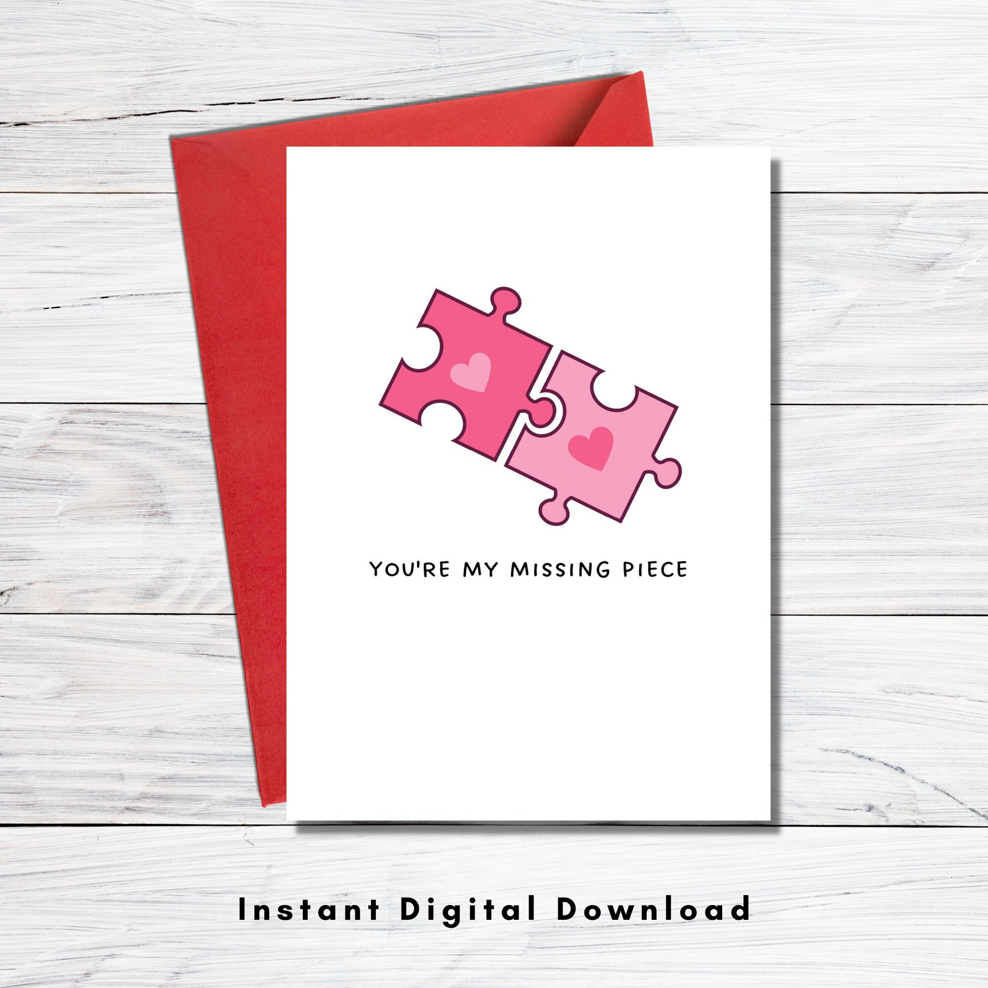 Valentines Day Printable Card Instant Download Digital Valentines Day ...
