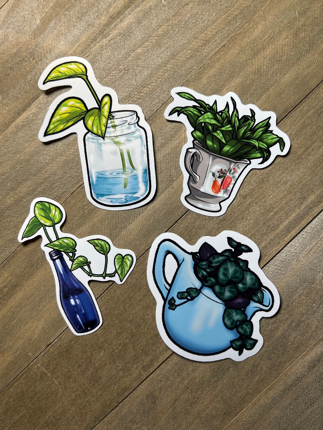 Planters Stickers 3 Inch Bundle, Plant Stickers, Cute Plant Stickers ...