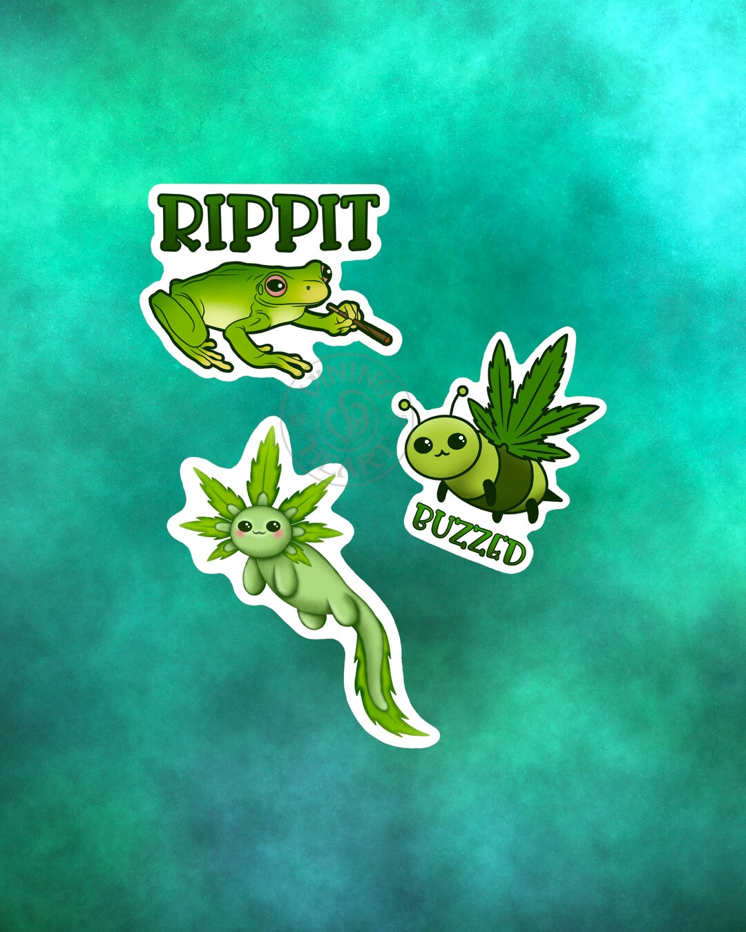 Weed Creature Bundle Digital Art Download, PNG, PDF, 420, Cannabis ...