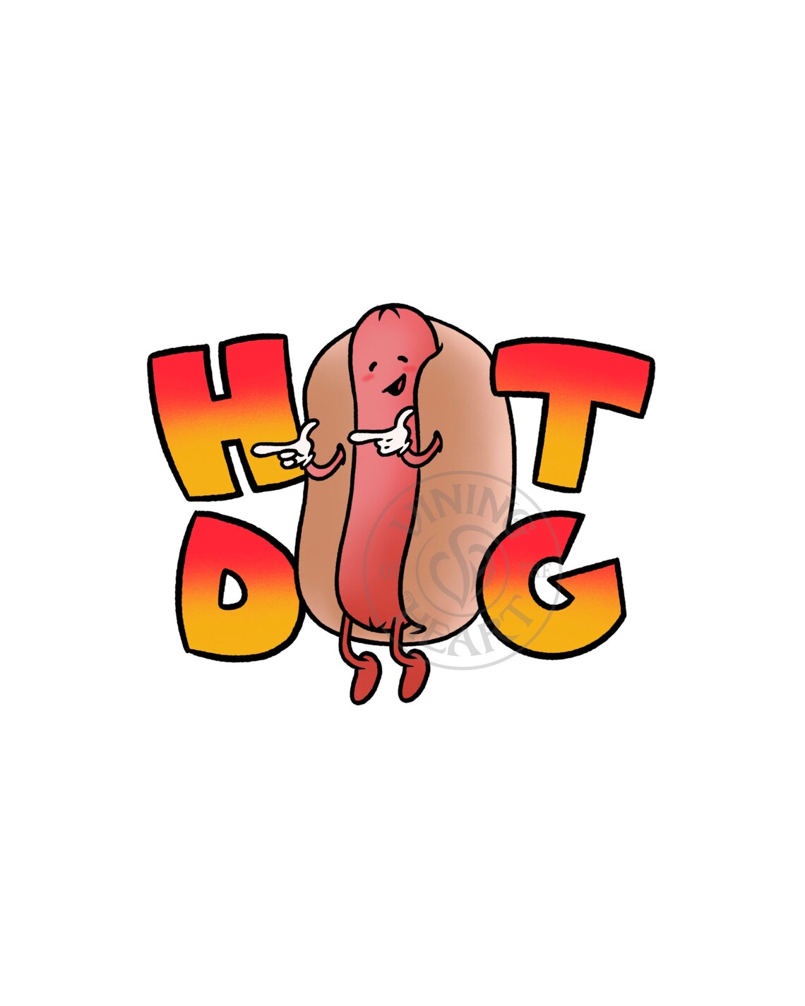 Hot Dog Digital Art Download, PNG, PDF, Hotdog, Fun, Funny, Food, Buns ...