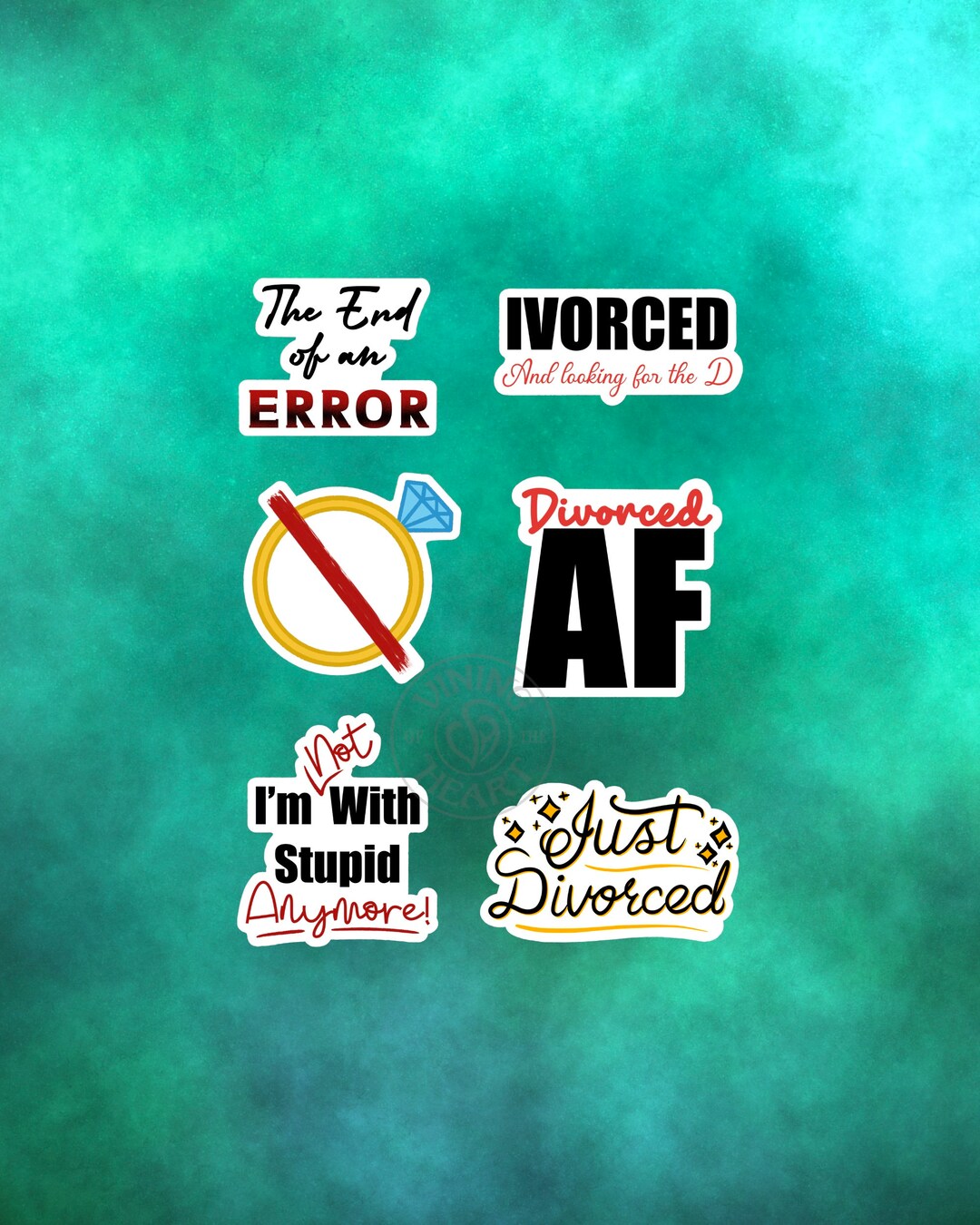 Just Divorced Bundle Digital Art Download, PNG, PDF, Stickers, Tshirt ...