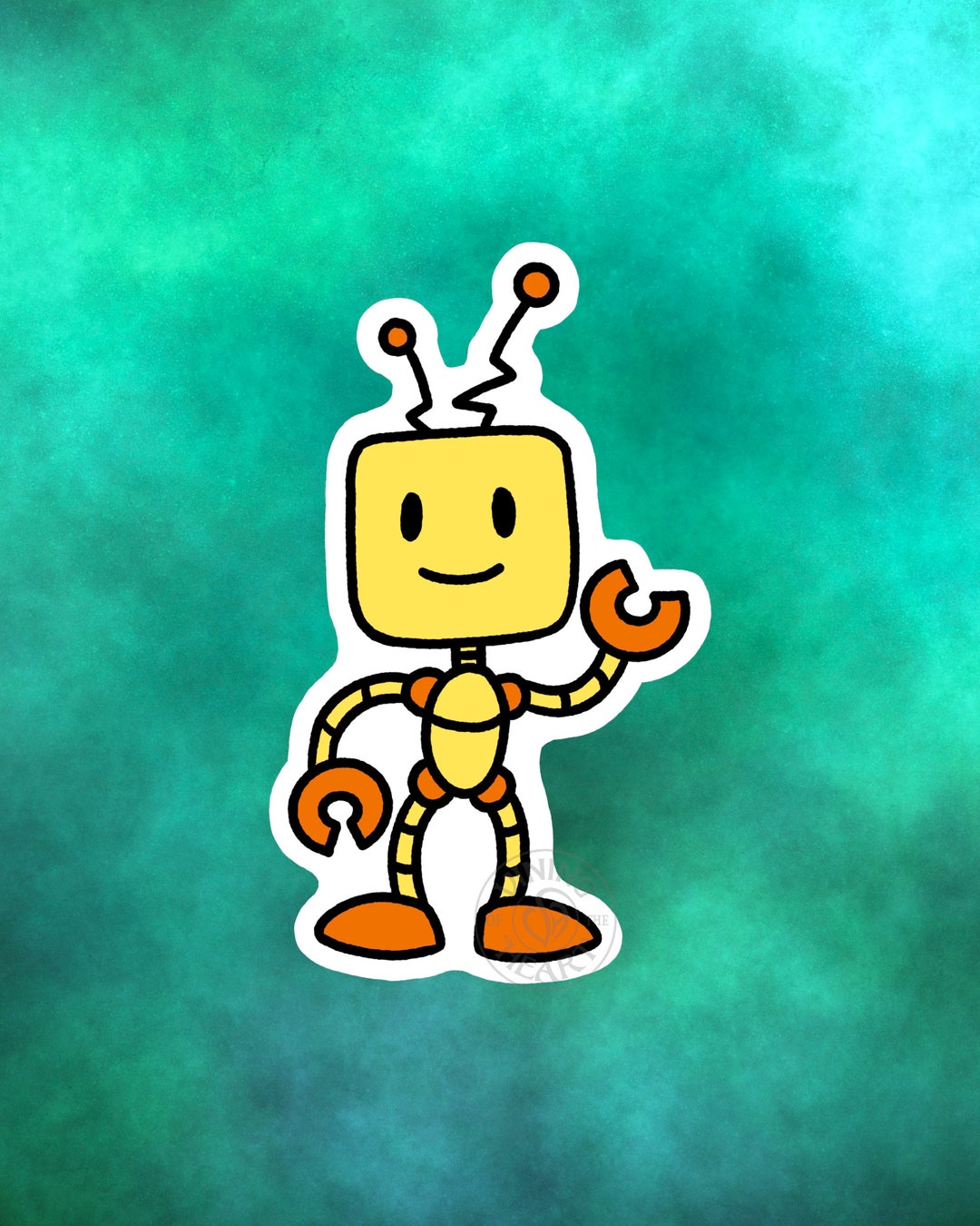 Robot Illustration, Whimsical Art Print (PNG, PDF) - Etsy