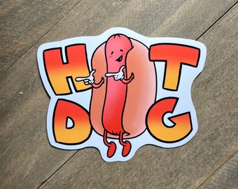 Hot Dog Food Sticker - Etsy