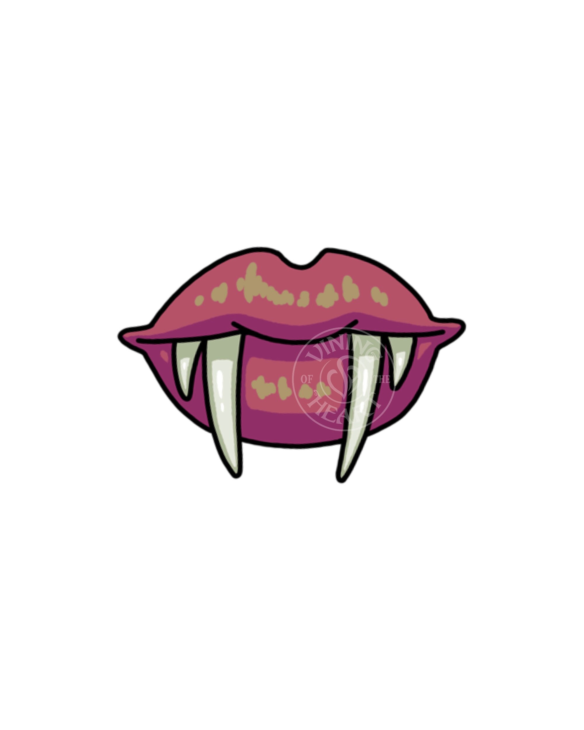 Tattoo Fangs Digital Art Print Download, PNG, PDF, Lips, Mouth - Etsy