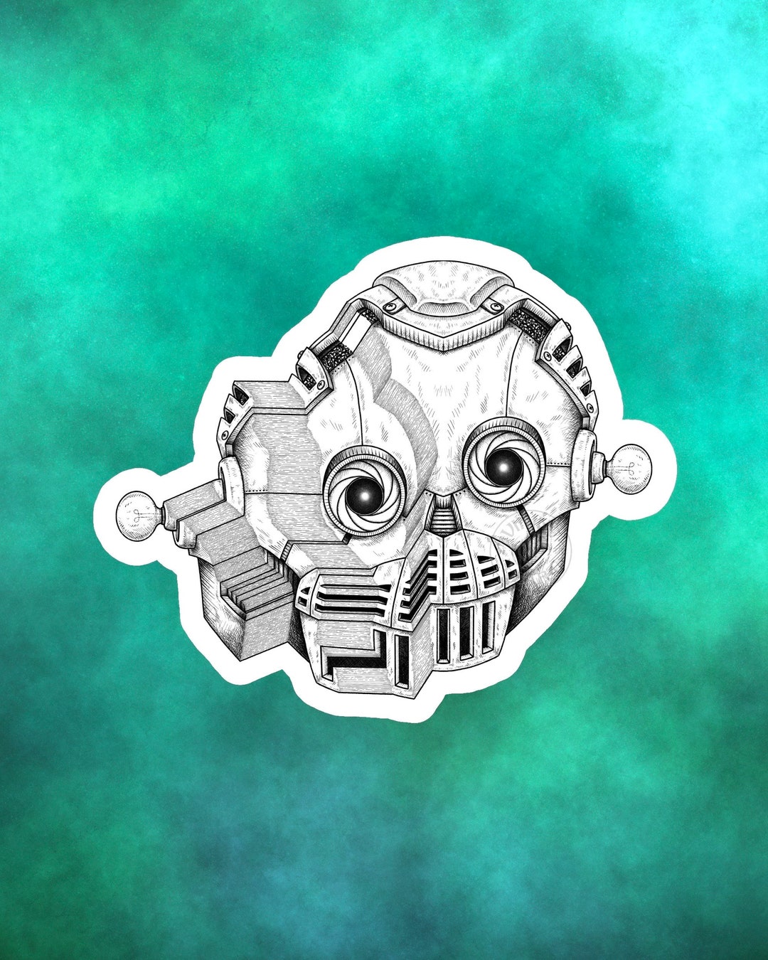 Brobot 9000 Fractured Digital Art Download, PNG, PDF, Robot, Bro, Skull ...