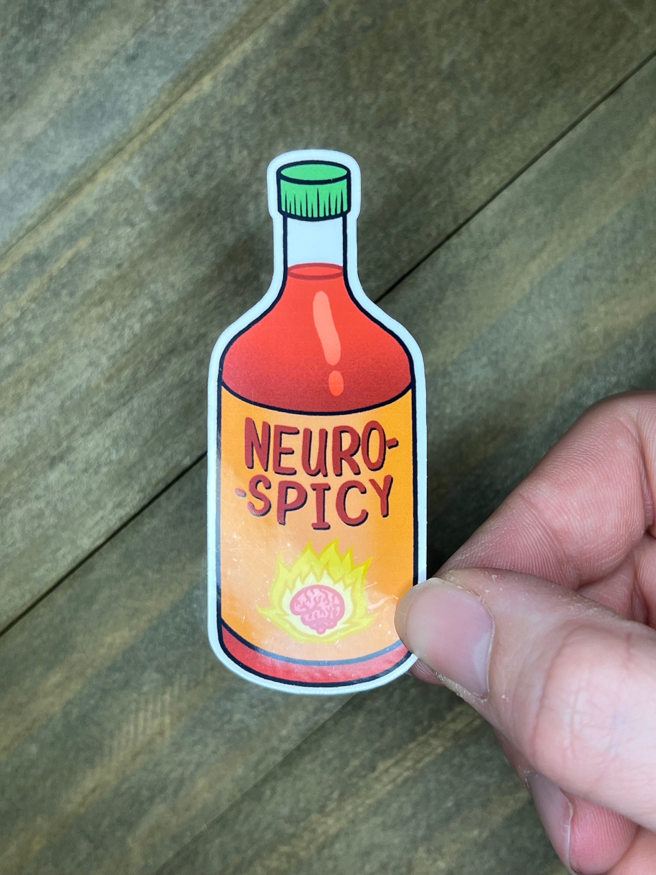 Neuro-spicy Sticker 3 Inch, Mental Health Sticker, Spicy Sticker, Hot ...