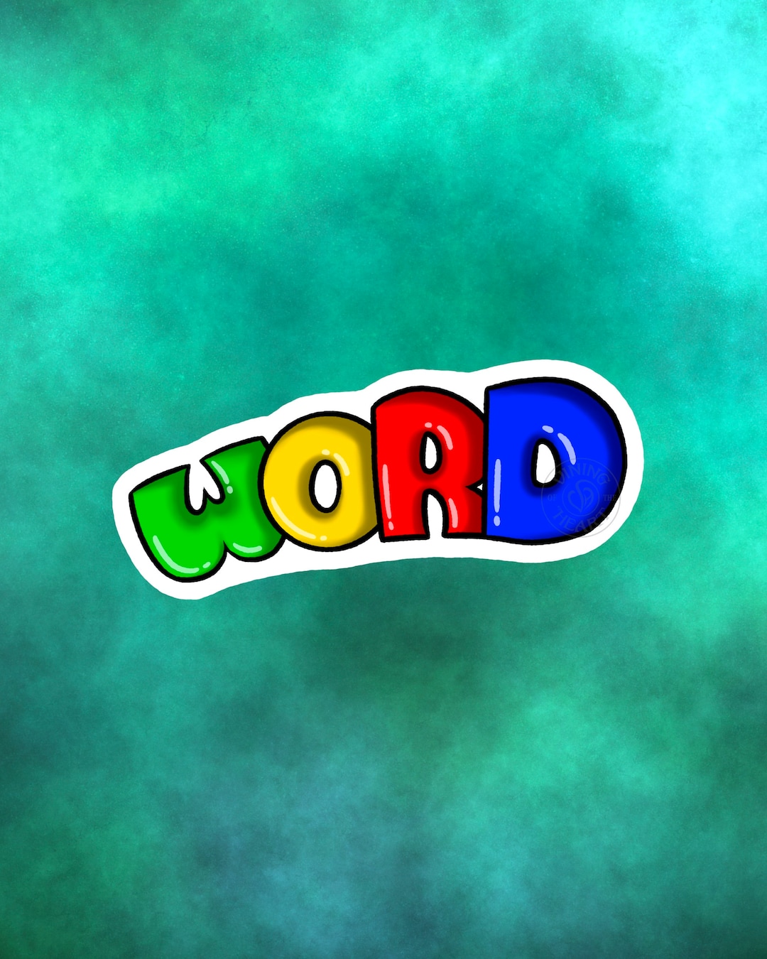 Word Digital Art Download, PNG, PDF, Word Art, Colorful - Etsy