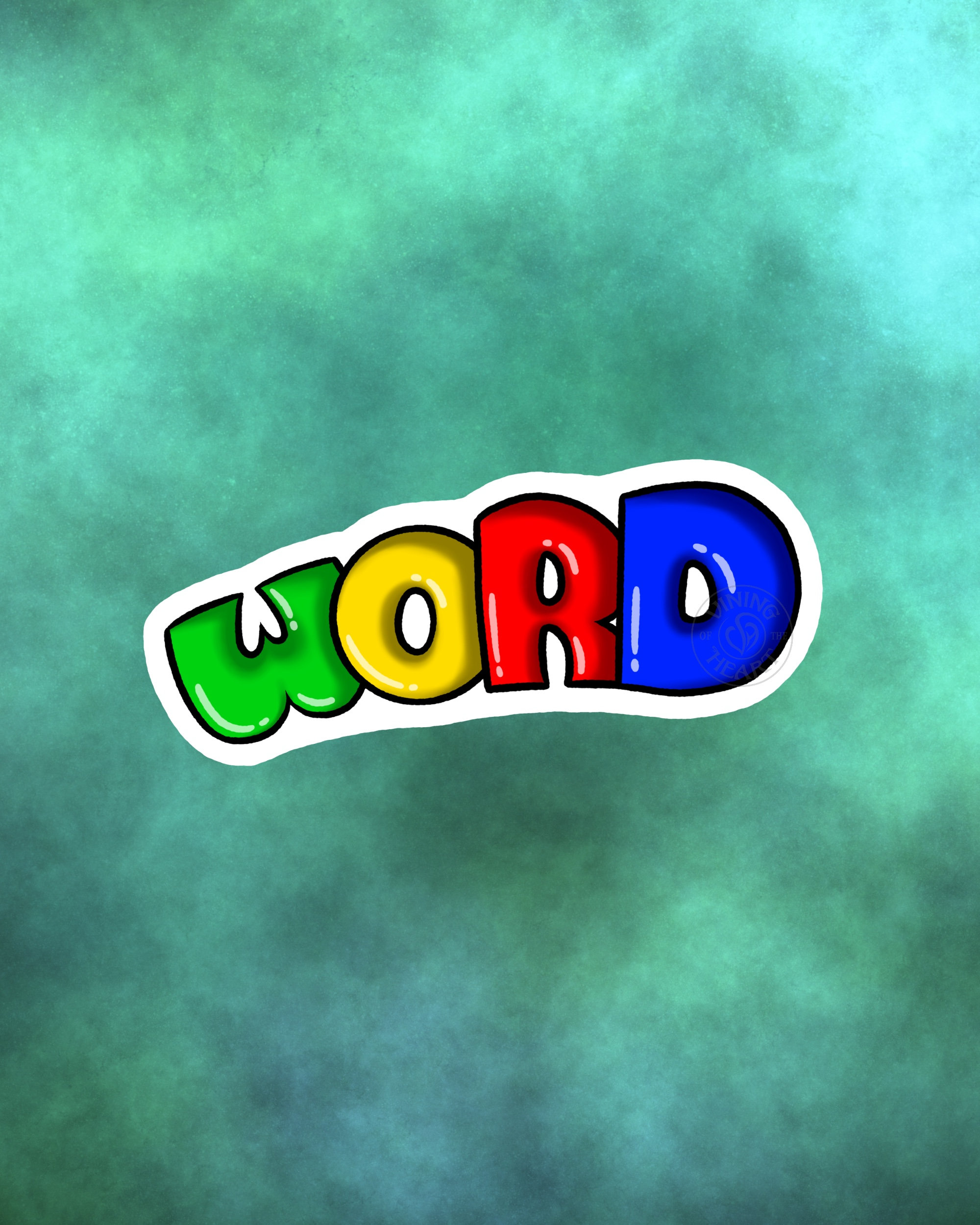 Word Digital Art Download, PNG, PDF, Word Art, Colorful - Etsy