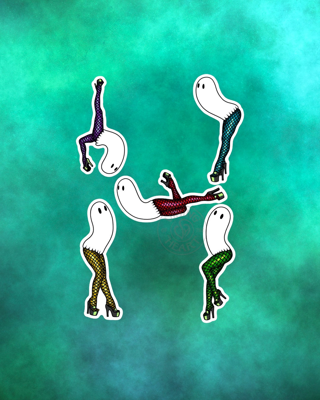 Sexy Ghosts Digital Art Download, PNG, PDF, Fun, Funny, Fishnets ...