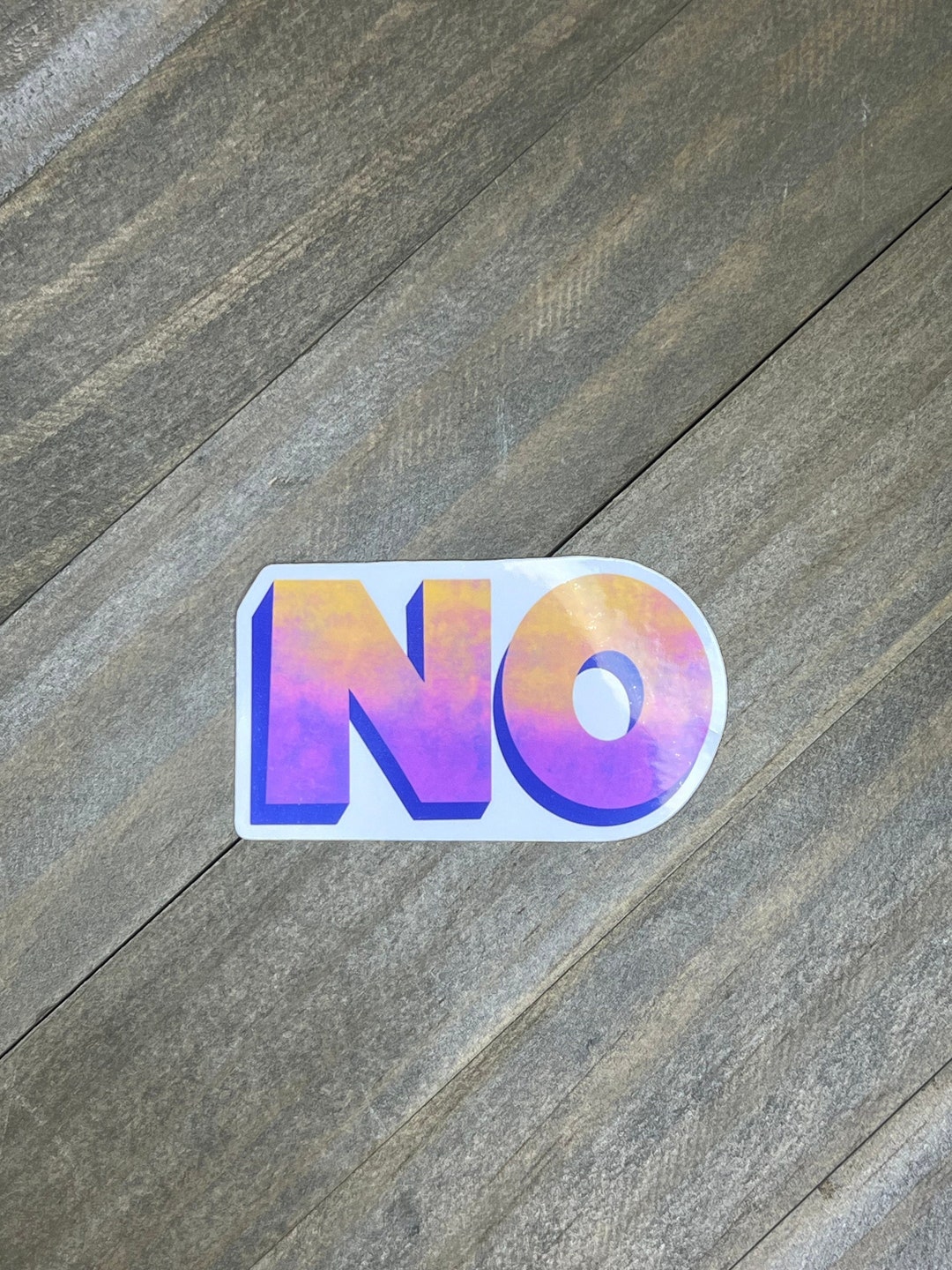 No Sticker 3 Inch, Nope, Nada, Funny, Word, Vinyl Sticker, Glossy ...