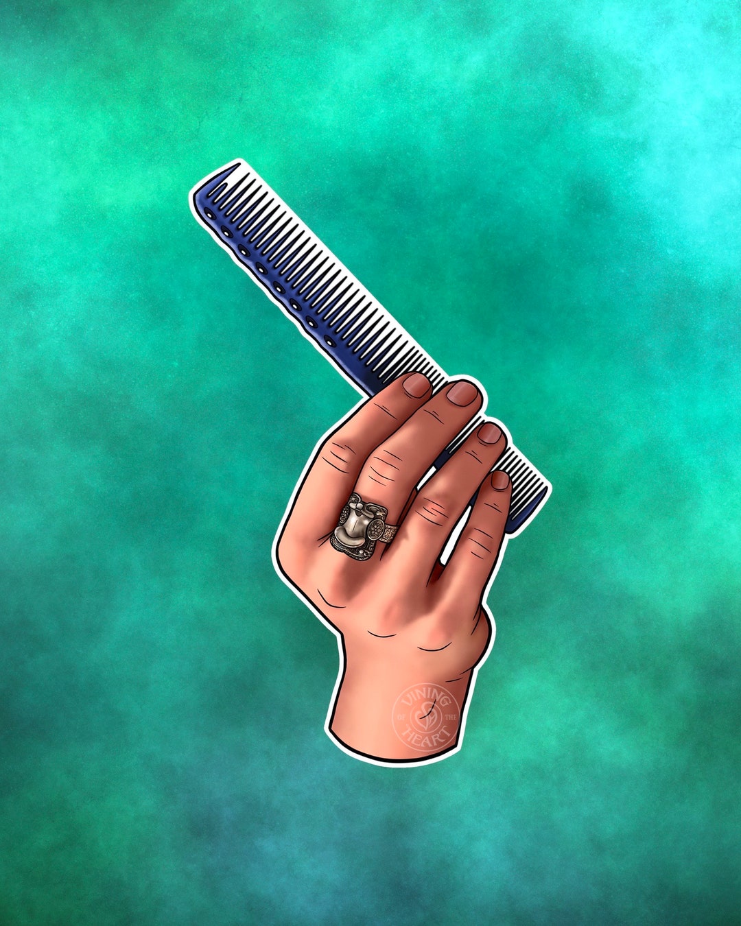 Stylist Hand With Ring Digital Art Download, PNG, PDF, Barber ...