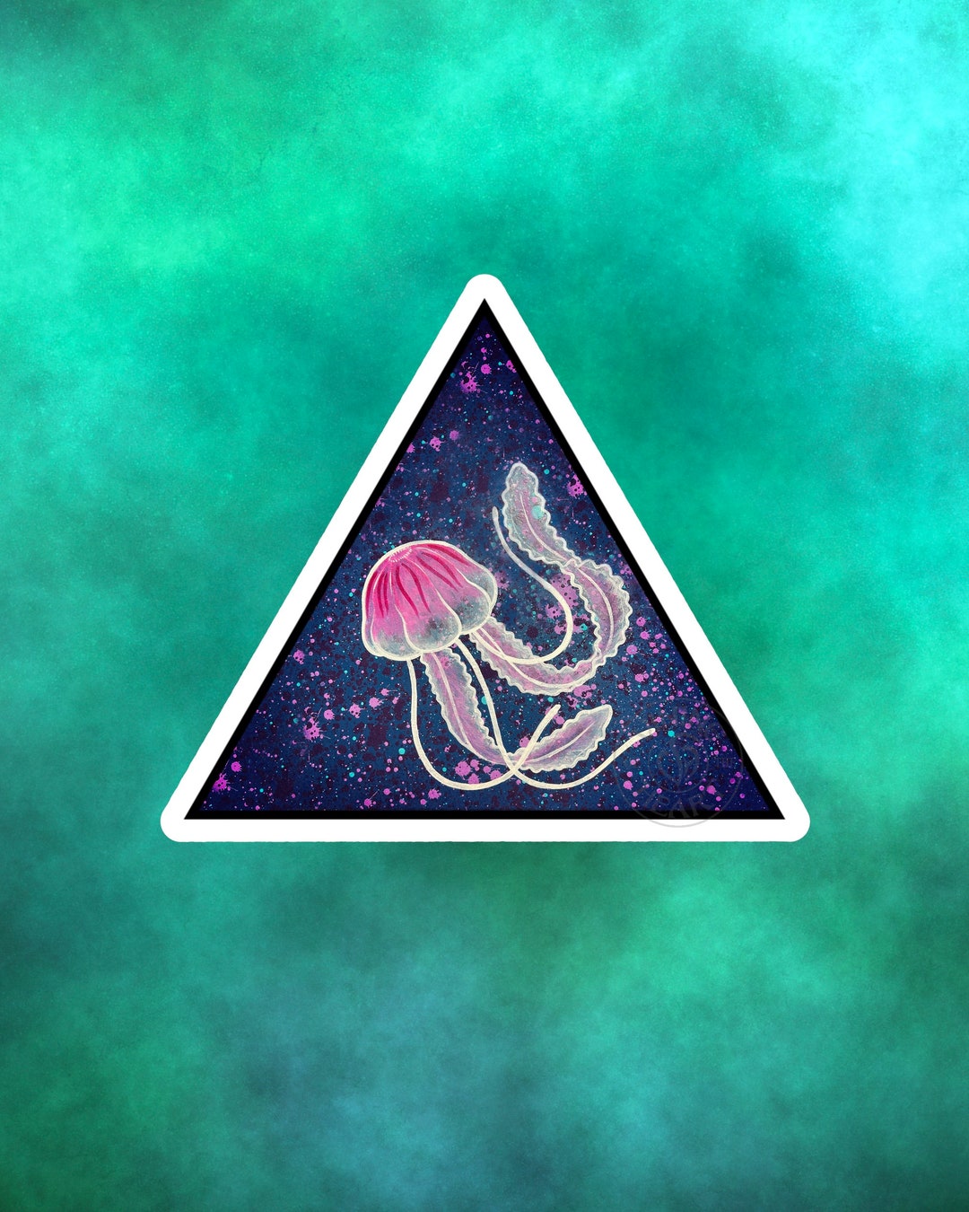 Triangle Jellyfish Digital Art Download, PNG, PDF, Creature, Ocean ...