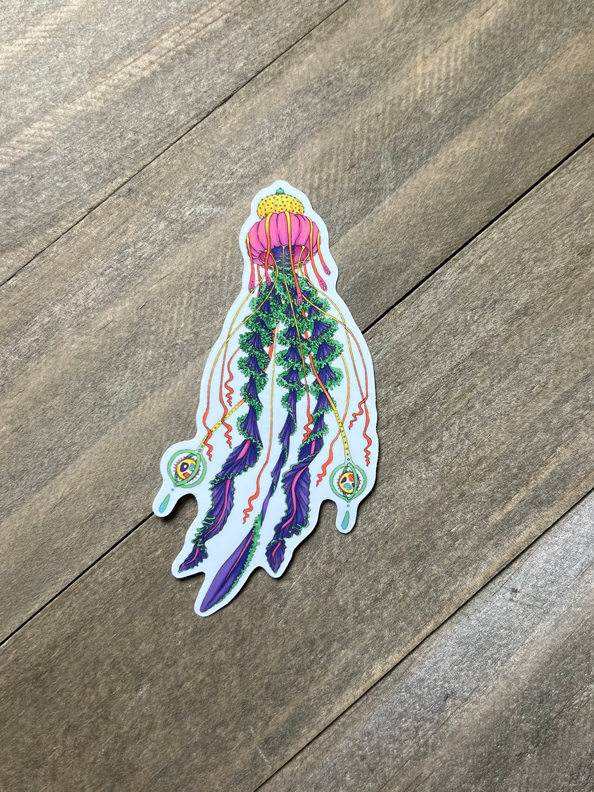Space Jelly Sticker 3 Inch, Jellyfish Sticker, Alien Sticker, Vinyl ...
