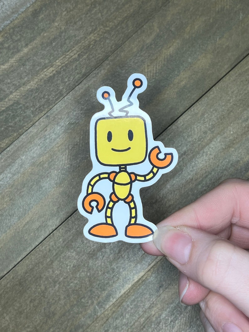 Little Robot Sticker, Cute Robot Decal for Laptop or Water Bottle ...