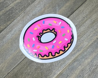 Pink Donut Sticker - Etsy
