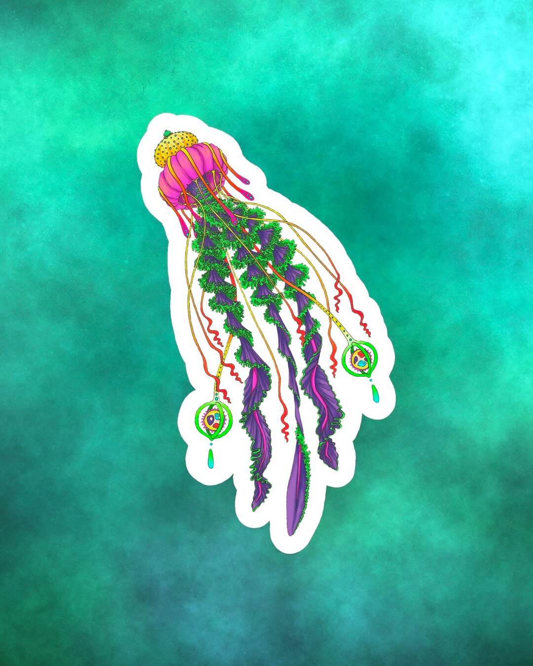 Space Jelly Digital Art Download, PNG, PDF, Alien, Creature, Jellyfish ...