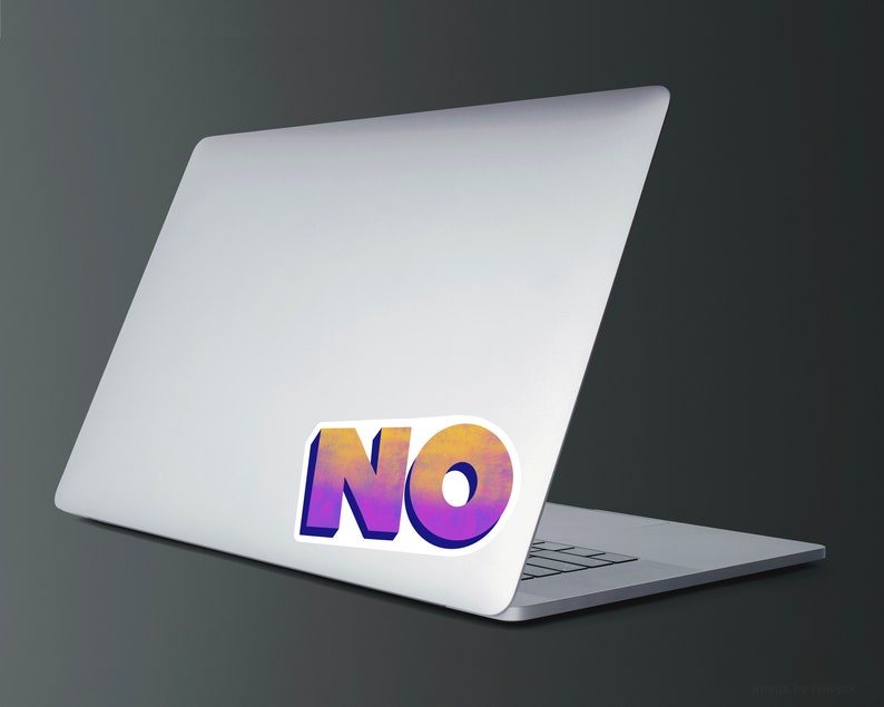 No Sticker, Funny Word Sticker, Nope Nada Vinyl Decal, Glossy Statement ...