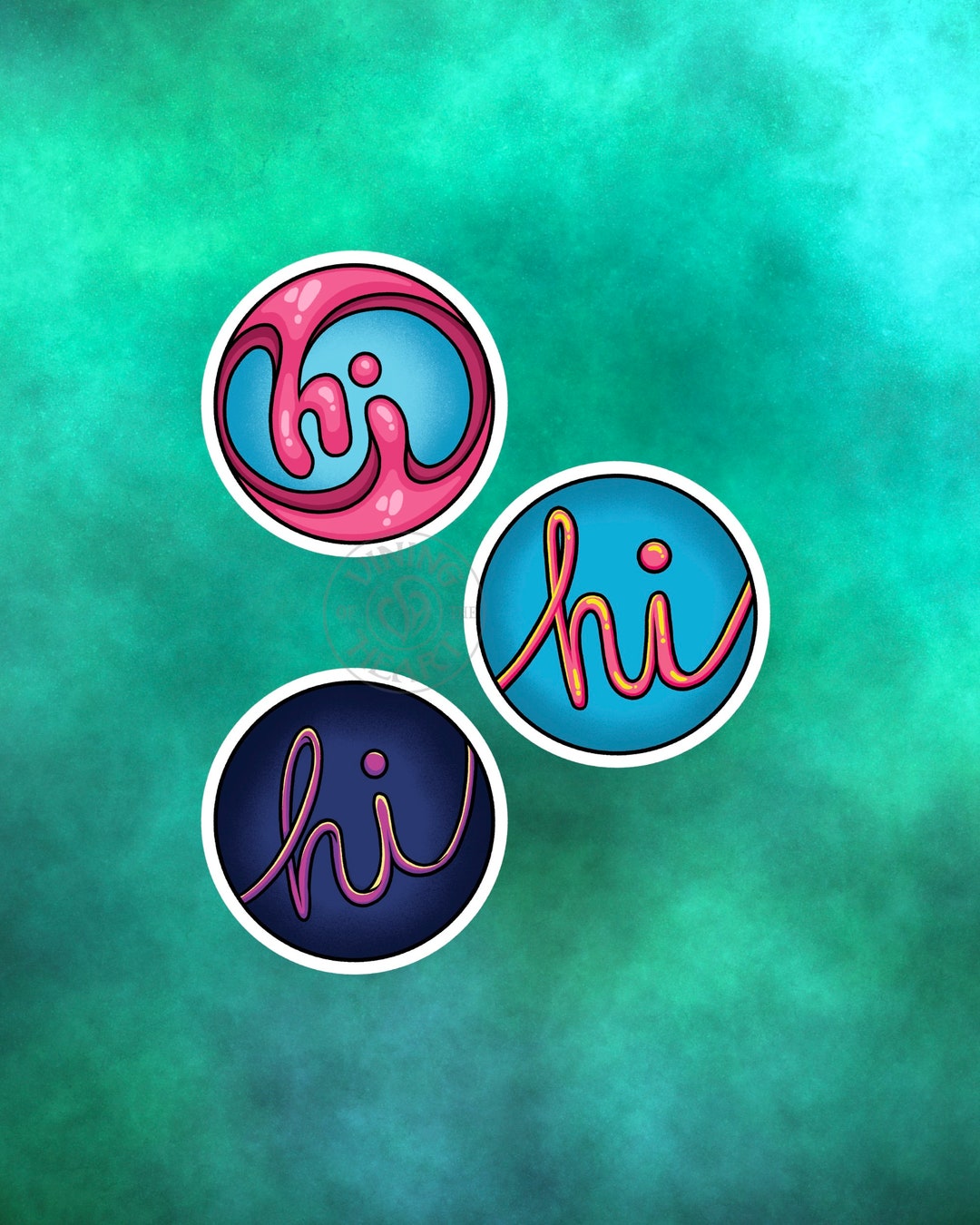 Hi Bundle Digital Art Download, Hey, Greeting, PNG, PDF, Word Art - Etsy