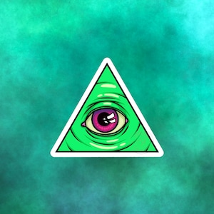 Eye Triangle Digital Art Download, PNG, PDF, Trippy, Psychedelic ...