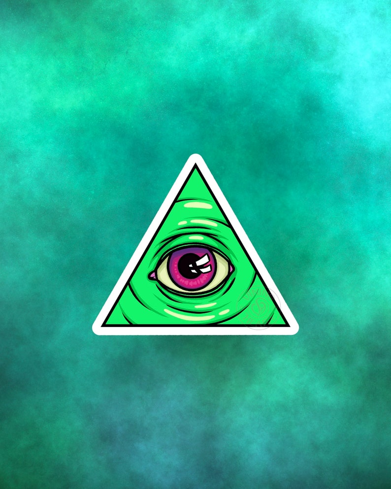 Eye Triangle Digital Art Download, PNG, PDF, Trippy, Psychedelic ...