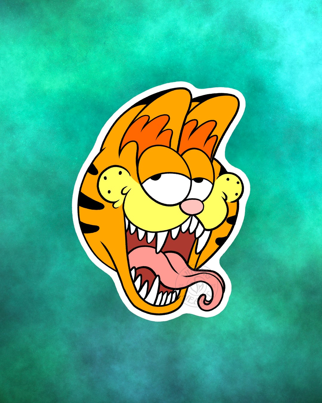 Wacky Cat Digital Art Download, PNG, PDF, Orange Cat, Funny - Etsy