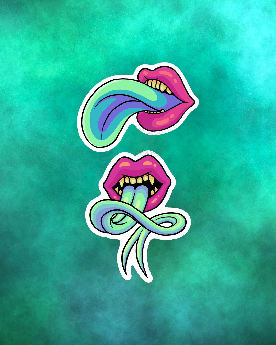 Trippy Tongues Bundle Digital Art Download, PNG, PDF, Psychedelic ...