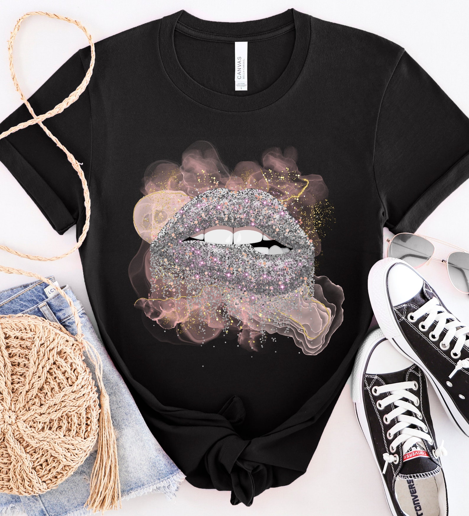 Luxury Lip T-shirt Women Fashion Glamour Shirts Shirts Fashion Gift ...