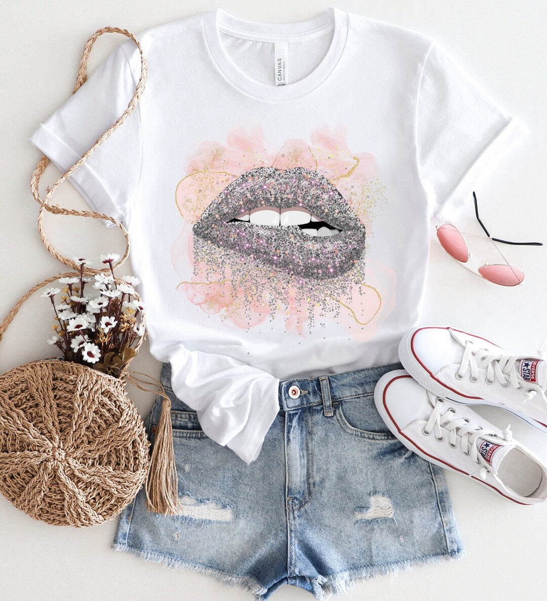 Luxury Lip T-shirt Women Fashion Glamour Shirts Shirts Fashion Gift ...