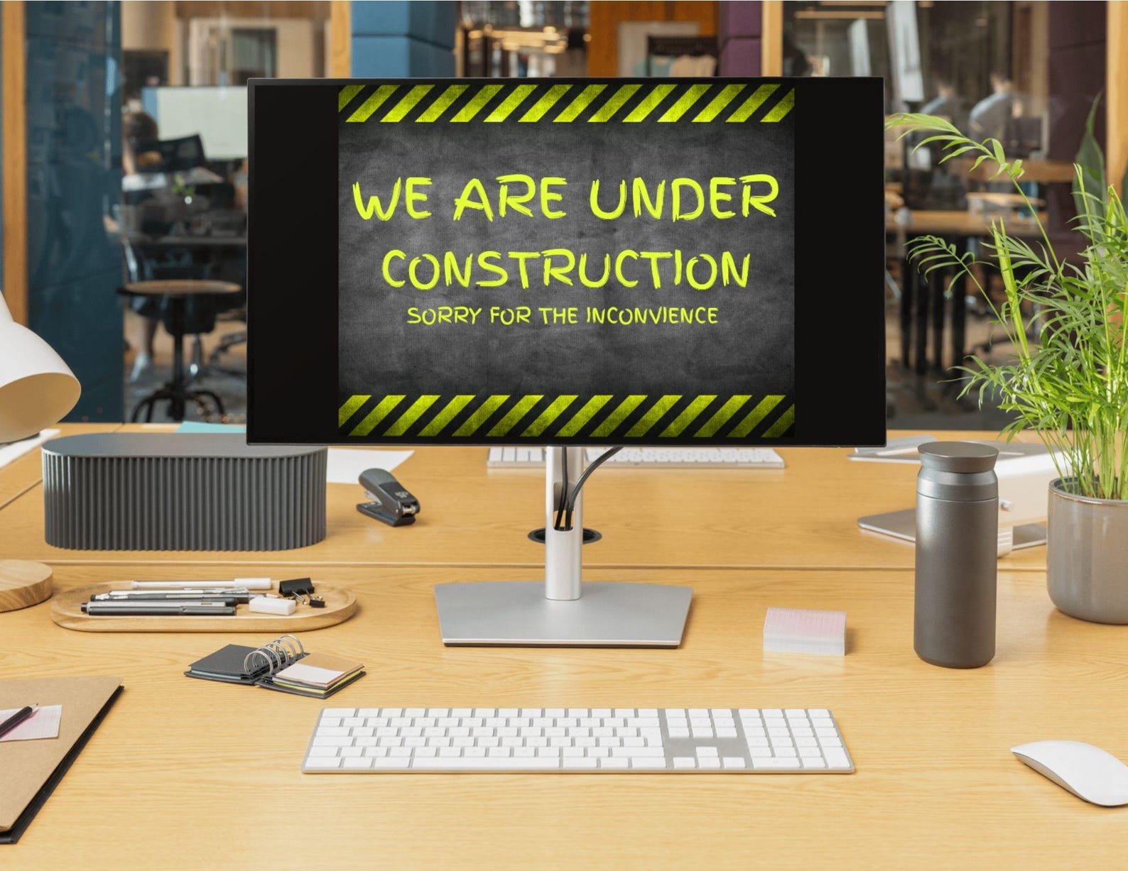 Digital Under Construction Sign - 8x11” - Color Under Construction Sign ...