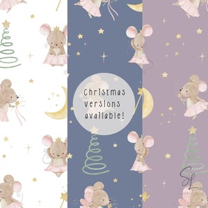 Cute Watercolor Ballerina Mouse Surface Seamless Repeating Pattern ...