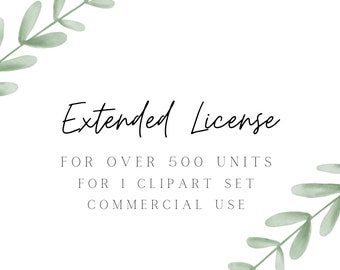 Extended License, One Clipart Set, Commercial License, Unlimited Sales ...