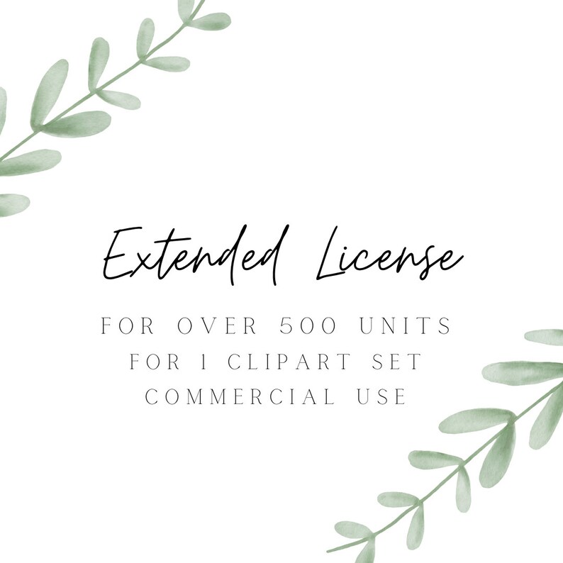 Extended License One Clipart Set - Etsy