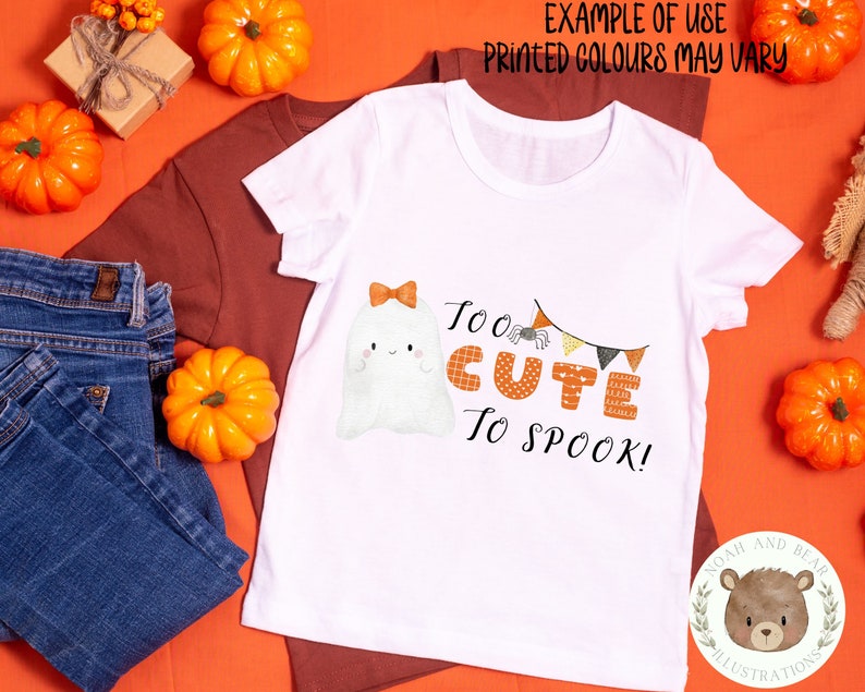 Cute Girl Ghost Clipart PNG, Too Cute to Spook Cute Ghost Clipart ...