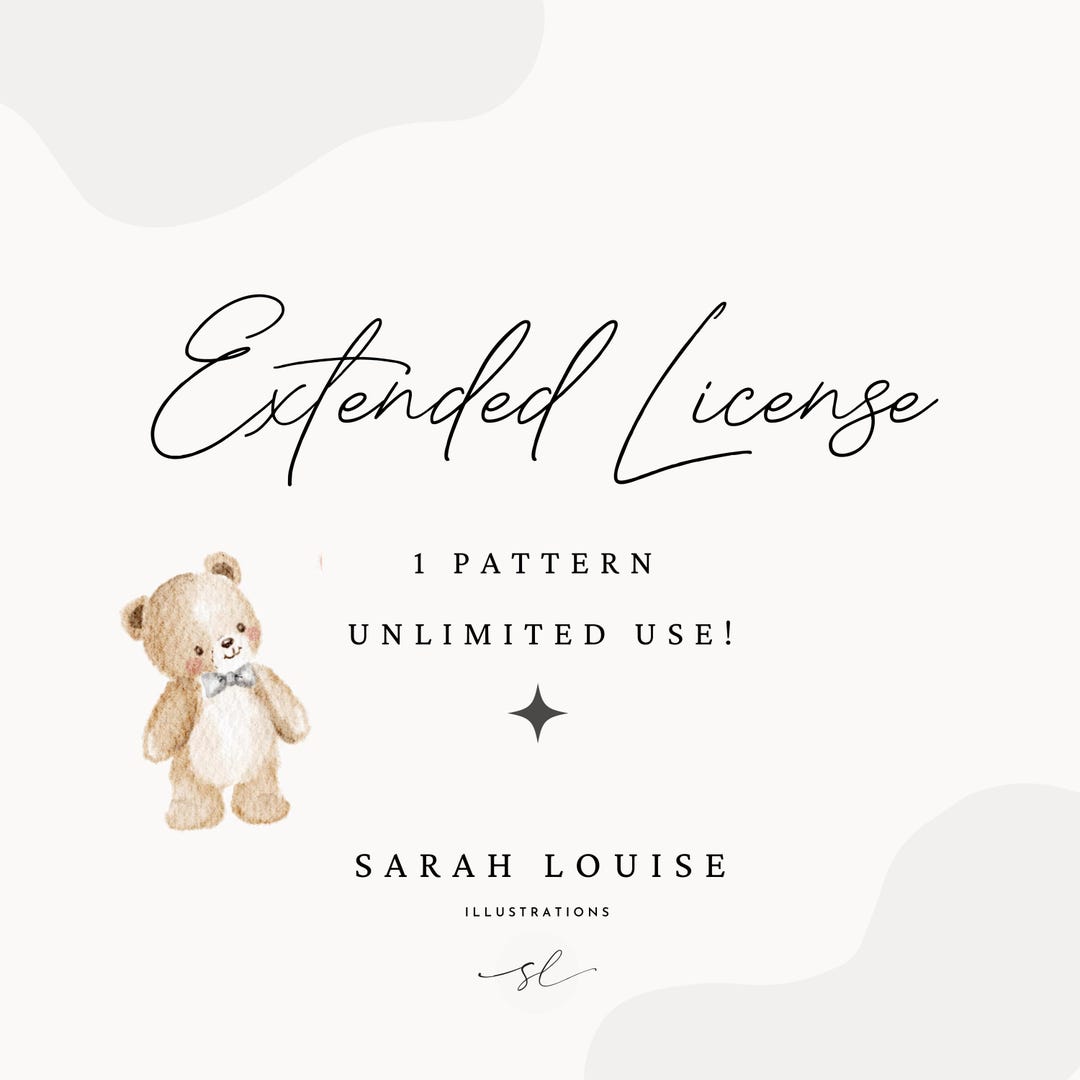 Extended License, 1 Pattern, Unlimited Use - Etsy