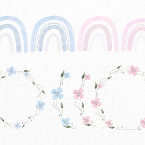 Cute Baby Blue Pink Boy Girl Elephant Clipart Set PNG Sublimation ...